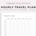 Hourly Travel Planner, Travel Schedule, Vacation Day Planner, Travel ...