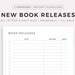 New Book Releases Tracker Printable, Books to Buy Reminder, Upcoming ...