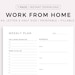 Work From Home Weekly Planner Printable Weekly to Do List for | Etsy