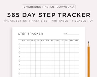 Daily Walking Log Printable Fitness Tracker Step Tracker - Etsy
