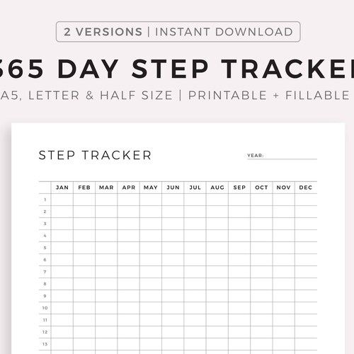 Step Log A5 Printable Planner Inserts Health Journal - Etsy