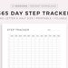 365 Day Step Tracker Printable Daily Step Record Exercise - Etsy