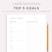 Five Day Week to Do List Printable Landscape, Weekly Task List, Week at ...