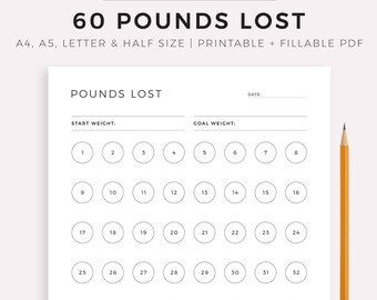 30 Pounds Lost Weight Tracker Printable, Weight Loss Tracker, Weight ...