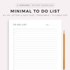 Five Day Week to Do List Printable, Minimal Weekly Planner Template ...