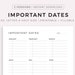 Yearly Important Dates Printable Birthdays Anniversaries - Etsy
