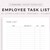 Yearly Employee Attendance Log Printable Working Days, Days Off ...