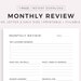 Monthly Review Monthly Reflection Monthly Evaluation - Etsy