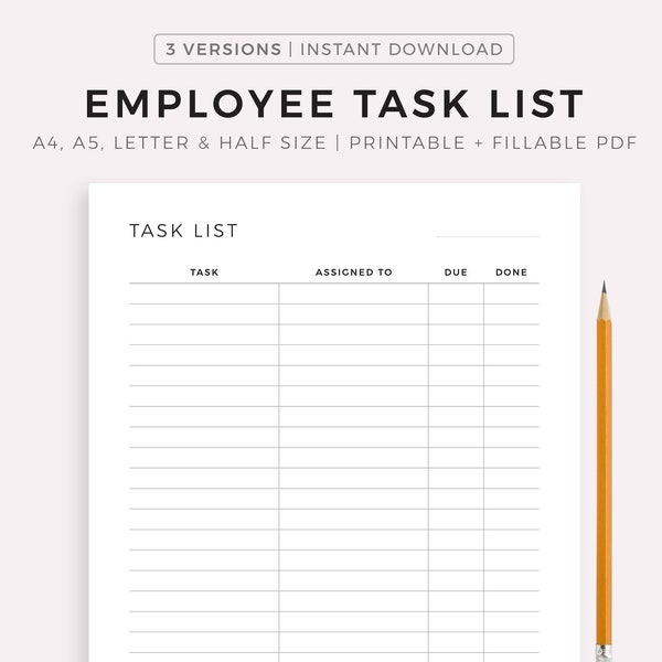 Task List Assignment - Etsy