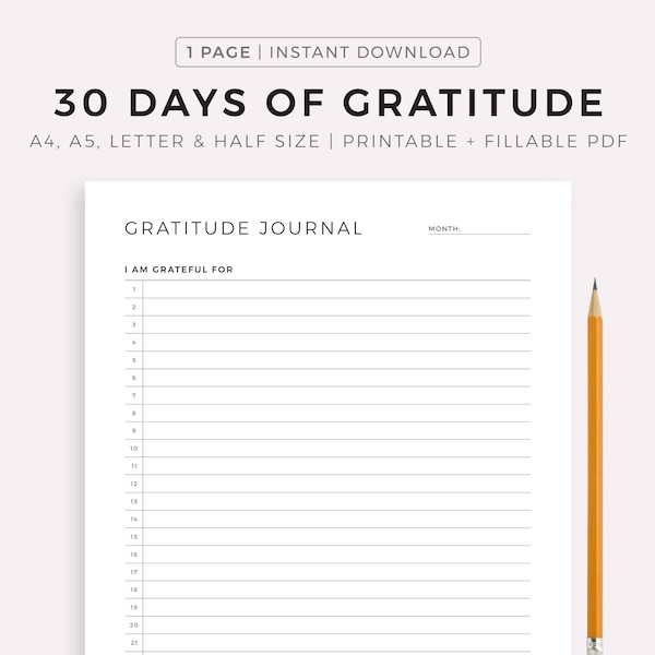 Gratitude Journal - Etsy