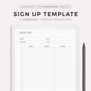 Sign up Template - Event Sign Up, Customer Sign Up, Email Sign Up ...