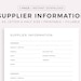 Detailed Supplier Information Printable Supplier Profile - Etsy