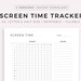 Screen Time Tracker Printable Get Your Digital Life Under Control by ...