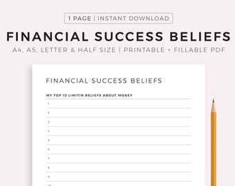 Money Mindset Plan - Etsy