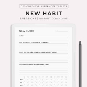 Build a New Habit Planner, 12 Week Habit Tracker Journal, New Routine ...