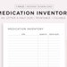 Medication Inventory Printable Template, A4/a5/letter/half Size ...