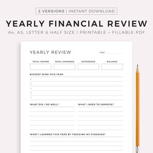 Yearly Financial Review, Financial Reflection, Budgeting Evaluation ...