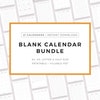 Year at a Glance, Two Page Yearly Planner Printable, 12 Month Overview ...