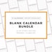 Blank Calendar Inserts Bundle Printable, A4/a5/letter/half Letter ...