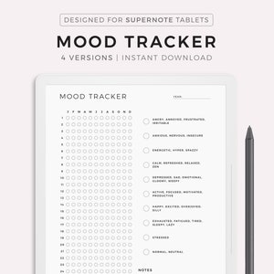 Mood Tracker for Supernote A5X2/A5X/A5/A6X2/A6X/A6, Instant Download - Etsy