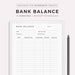 Bank Balance Template for Supernote A5X2/A5X/A5/A6X2/A6X/A6, Instant ...