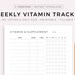 Weekly Vitamin Tracker Printable, Supplement Checklist, Daily Vitamin ...