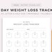 30 Day Weight Loss Tracker Printable, Weight Loss Challenge, Weight ...