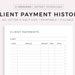 Client Payment History Tracker Printable Client Payment Log - Etsy