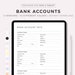 Digital Bank Accounts Tracker, Bank Account List, Bank Account Details ...