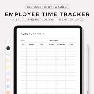 Digital Employee Time Tracker, Working Hours Tracker, Work Time Log ...