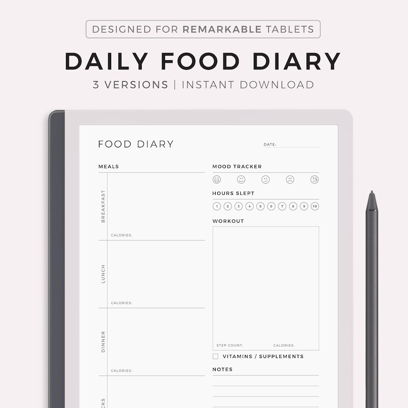 Weightloss Diary Template - Etsy UK