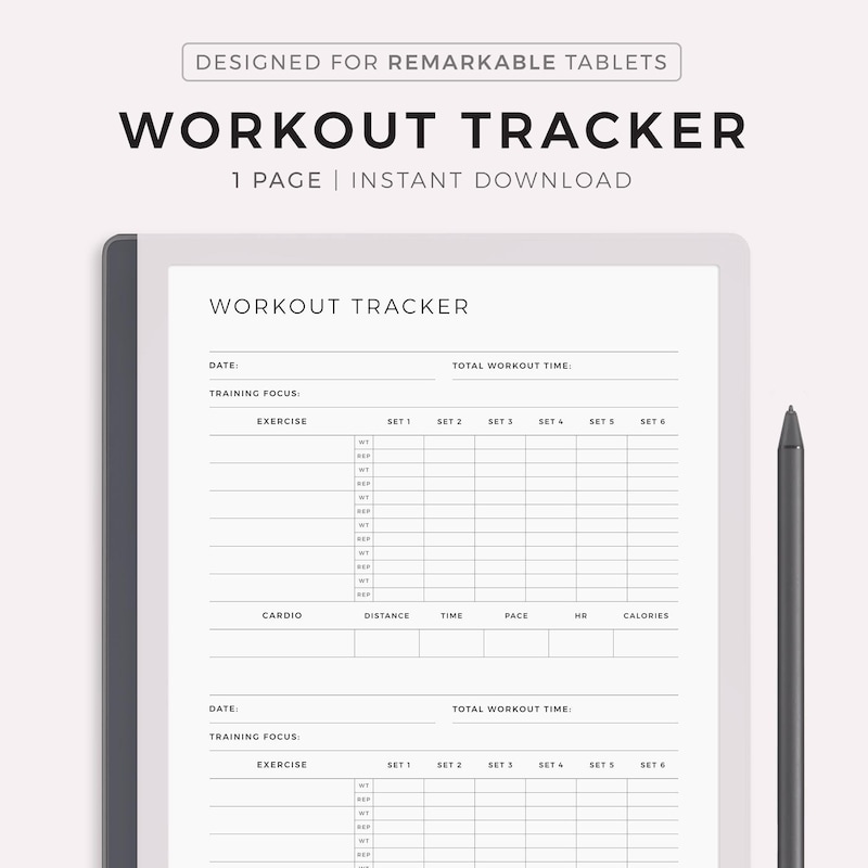 Workout Template - Etsy UK