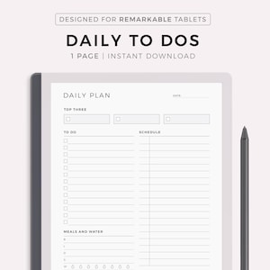 Daily to Do List for Work / Personal Life, Compatible With Remarkable 2 ...