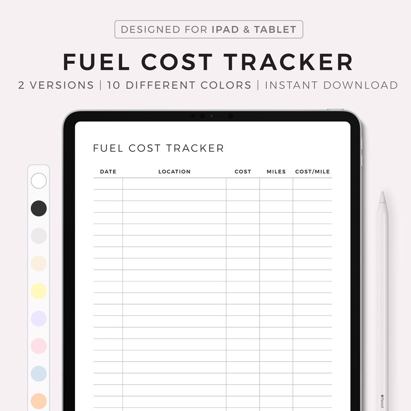 Fuel Log Spreadsheet - Etsy