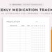 Weekly Medication Tracker Printable, Medication Schedule, Medication ...