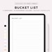 Bucket List Digital Planner, Life Goals Planner, to Do List Plan ...