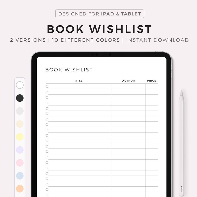Goodnotes Wishlist Template - Etsy