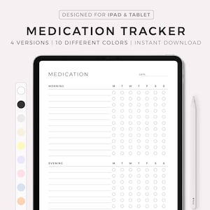 Daily Medication Tracker Digital, Medication Intake Reminder ...