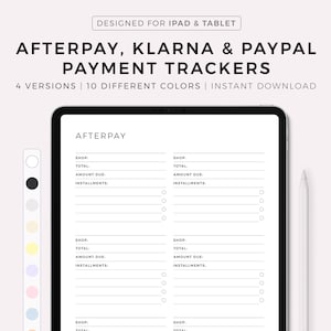 Afterpay, Klarna, Affirm & Paypal Tracker, Online Shopping Payment Due ...