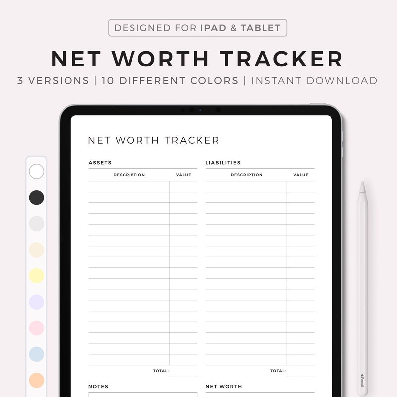 Asset Liability Template - Etsy