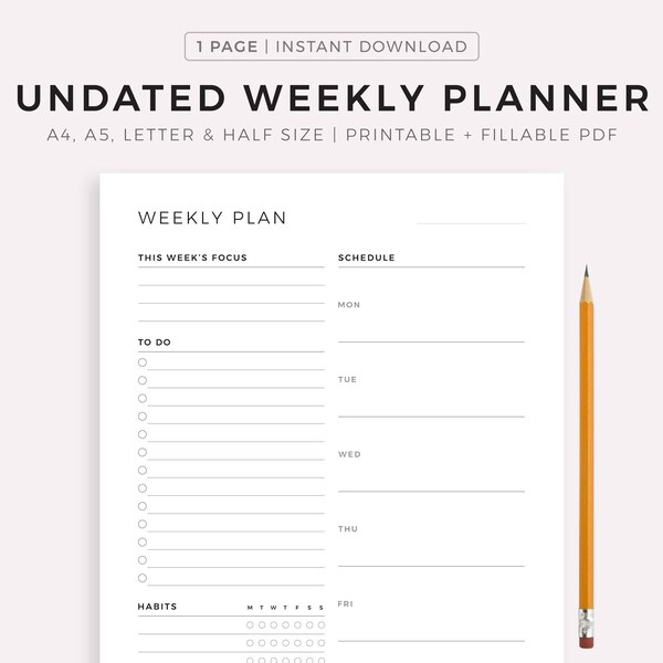 Goal Review Checklist Printable Weekly Review Monthly - Etsy Canada