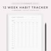 12 Week Habit Tracker for Supernote A5X2/A5X/A5/A6X2/A6X/A6, Instant ...