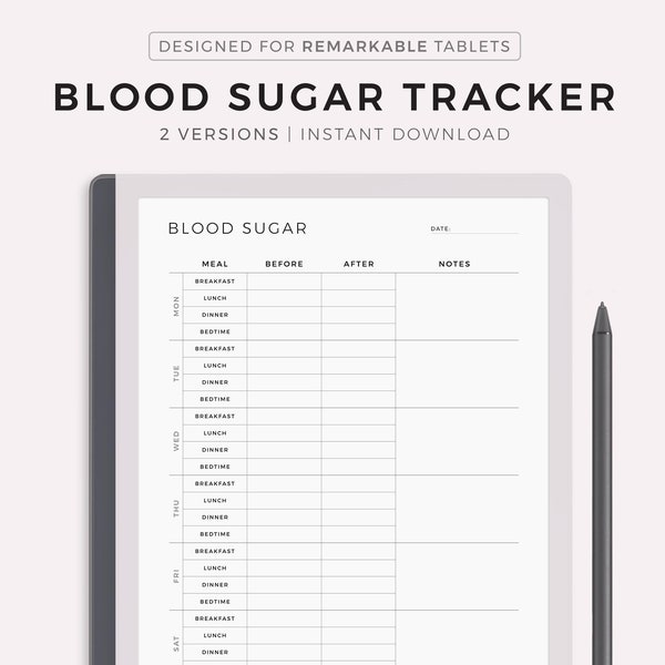 Printable Sugar Level Chart - Etsy
