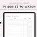 TV Series to Watch List, TV Show List, Season and Episode Tracker ...