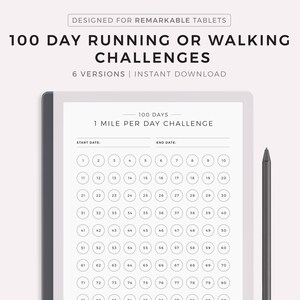 100 Day Running or Walking Challenge, Daily Workout Challenge, Health ...