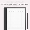 Monthly Meal Planner Printable Landscape, 30 Day Menu Planner, Food ...