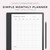 Monthly Meal Planner Printable Landscape, 30 Day Menu Planner, Food ...