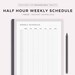 Half Hour Weekly Schedule for Remarkable 2, Sunday & Monday Start ...