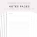 Notes Pages Printable Writing Paper Blank Notes Study Note - Etsy