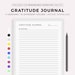 Simple Gratitude Journal Template for Remarkable Paper Pro, Instant ...